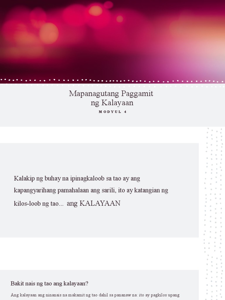 Esp 10 Mapanagutang Paggamit NG Kalayaan | PDF