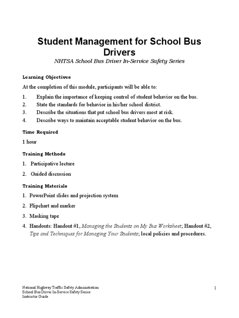 Student Management for School Bus Drivers | PDF | School Bus | Bus