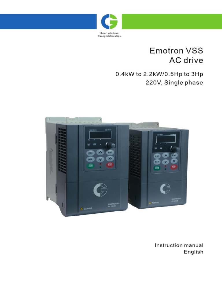 Emotron VSS Series User Manual en V1 2 (201612) | PDF | Electric Motor ...