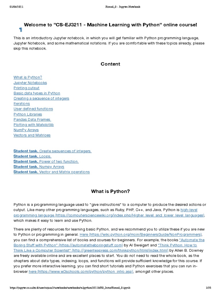Round - 0 - Jupyter Notebook | PDF | Array Data Structure | Data Type