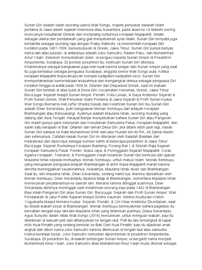 Sunan Giri | PDF