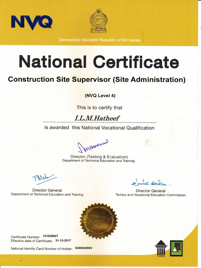 National: Certificate | PDF | Vocational Education | Diploma