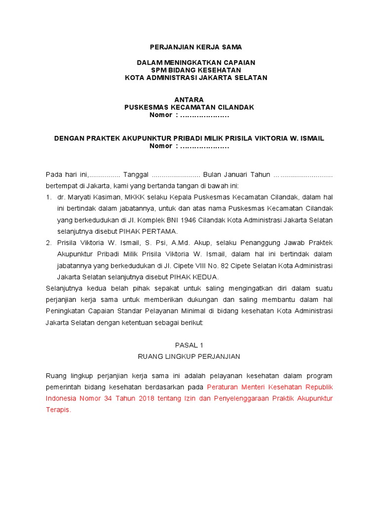 MOU PRAKTEK CIPETE Revisi 09022022 | PDF