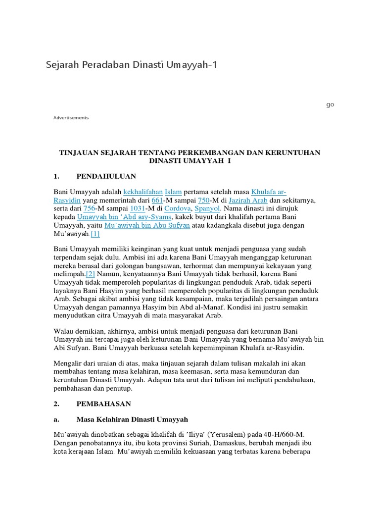 Daulah Umayyah | PDF