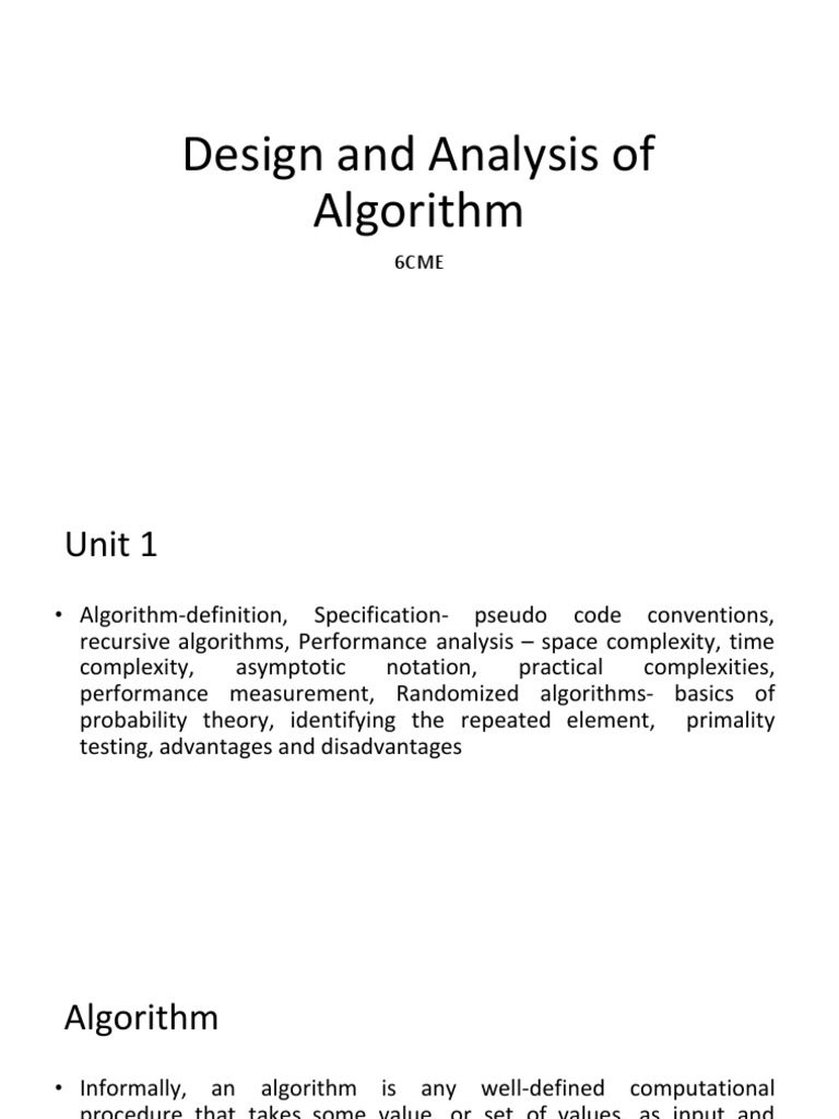 Design And Analysis Of Algorithm Pdf Algorithms Time Complexity
