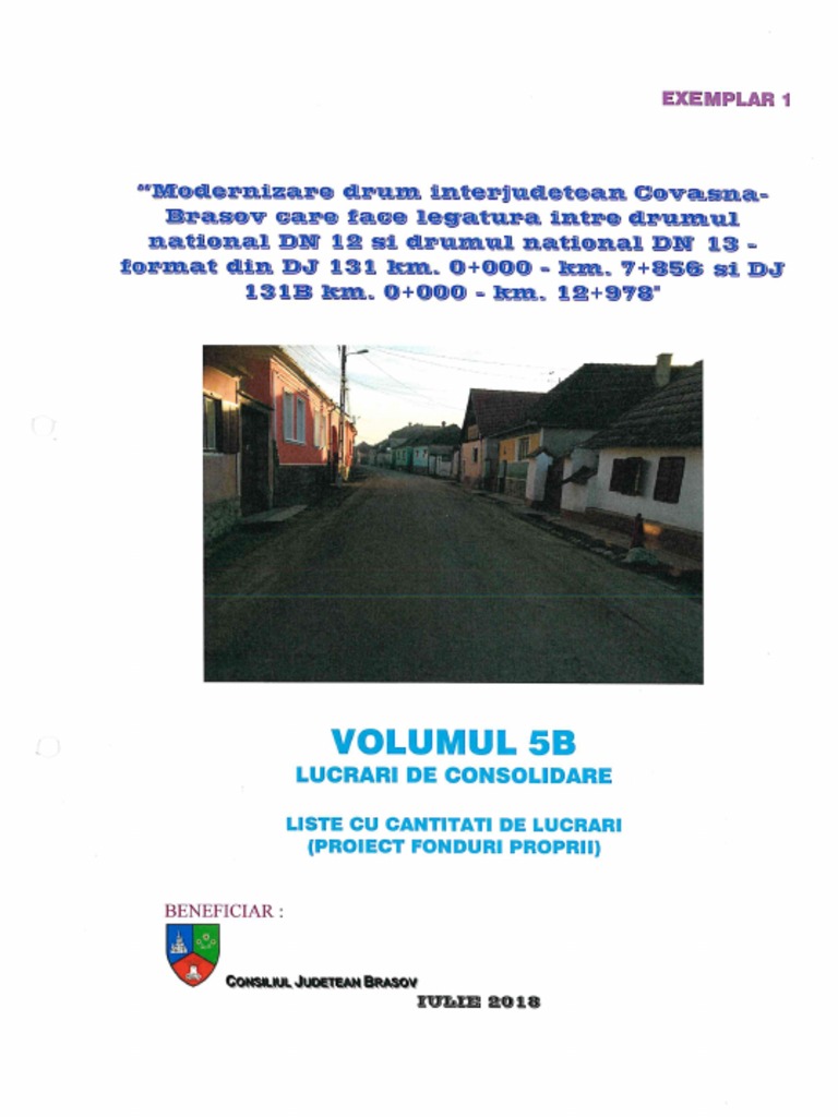 Vol.5b-Lucrari de Consolidare-Liste de Cantitati-Fonduri Proprii | PDF