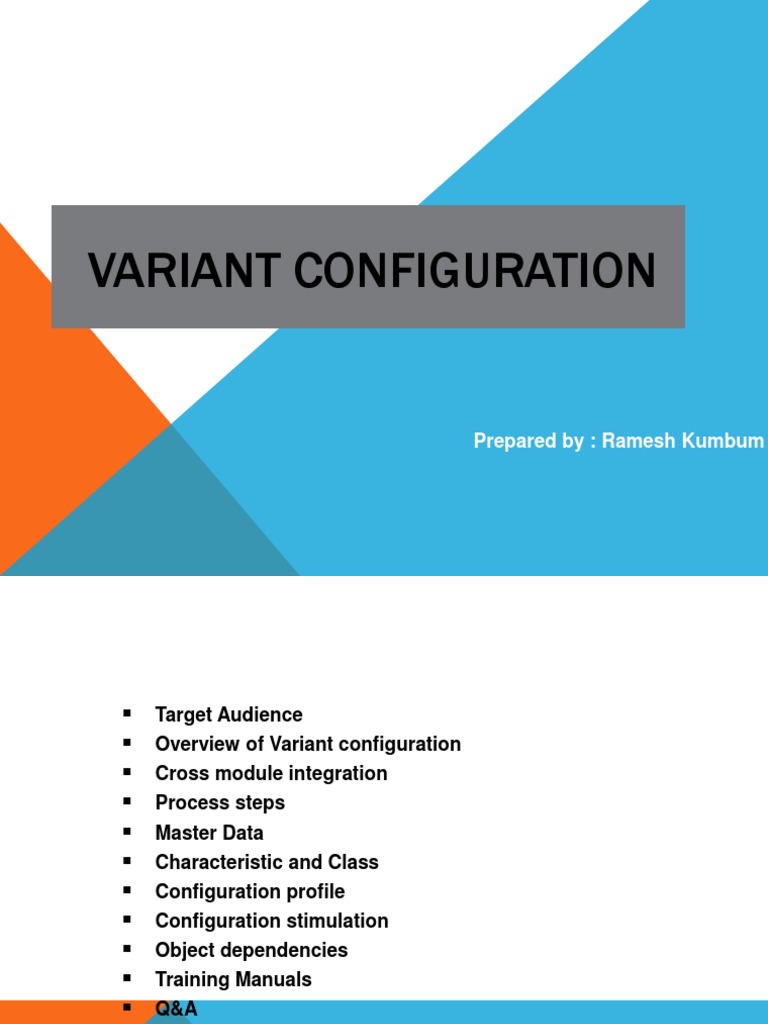 SAP Variant Configuration Training Guide | PDF | Simulation ...