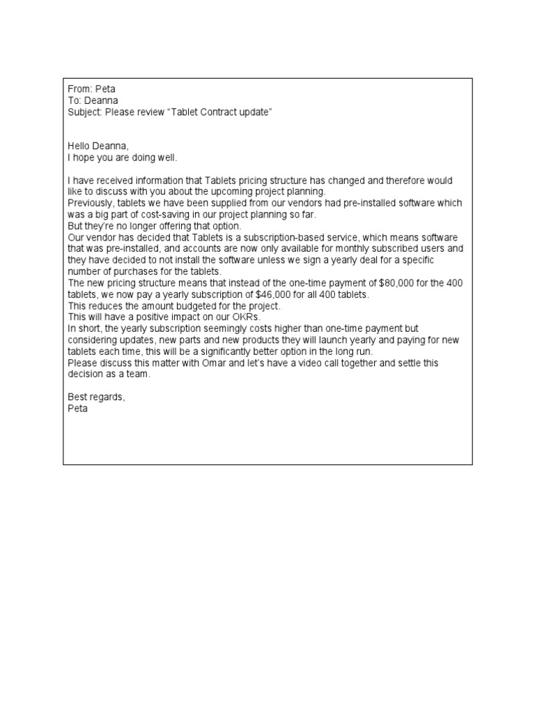 Coursera Senior Stakeholder Email | PDF | Finance & Money Management ...
