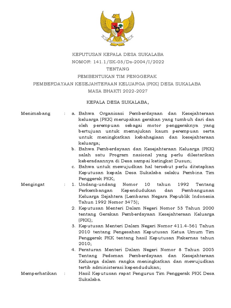 SK PKK 2022-2027 | PDF