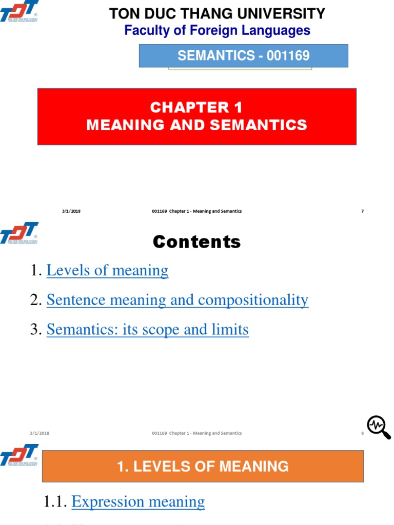 Chapter 1 Meaning and Semantics | PDF | Semantics | Word