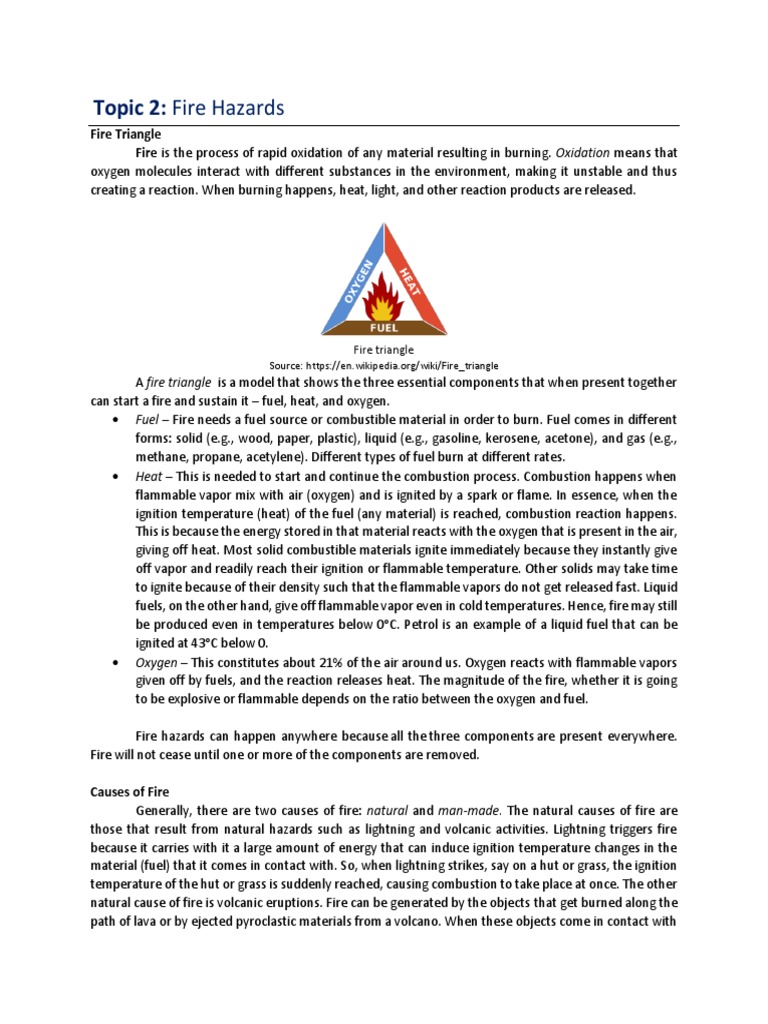 Understanding Fire Hazards and Safety | PDF | Combustion | Fuels