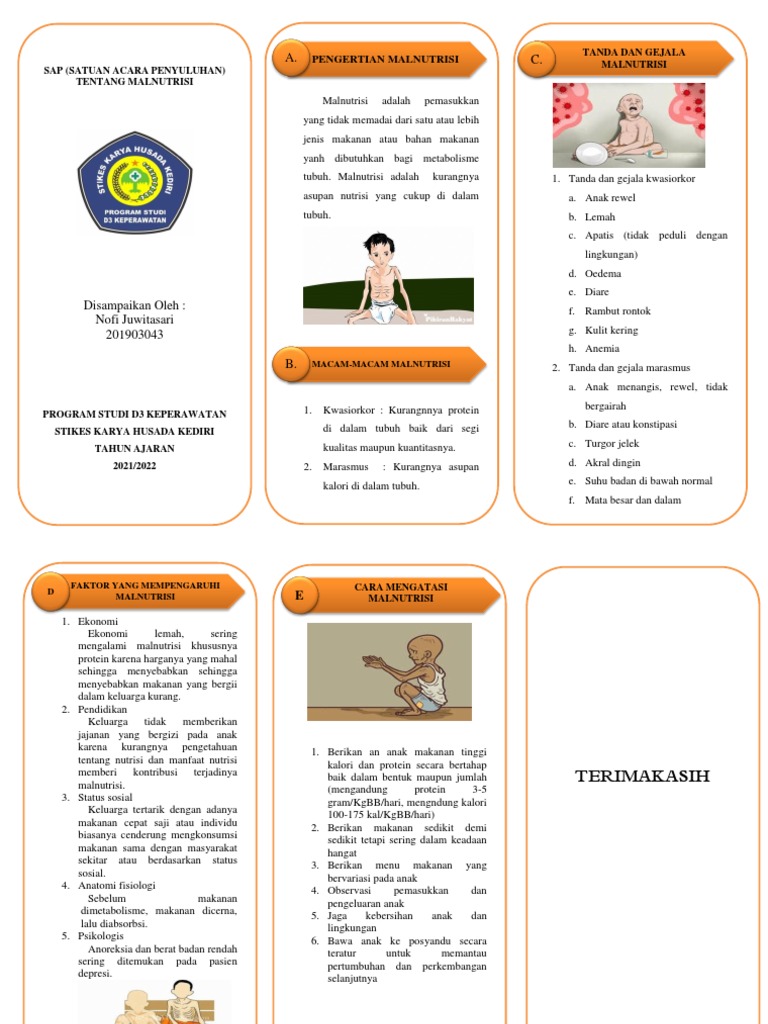 Leaflet Malnutrisi | PDF