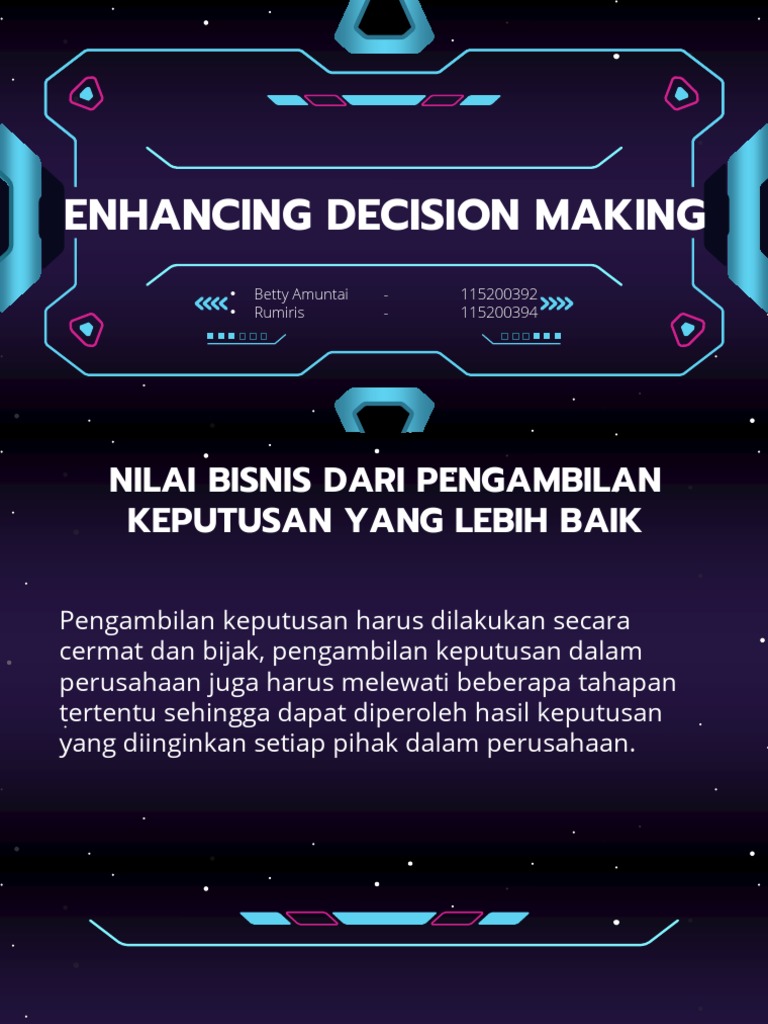 Enhancing Decisions Making | PDF
