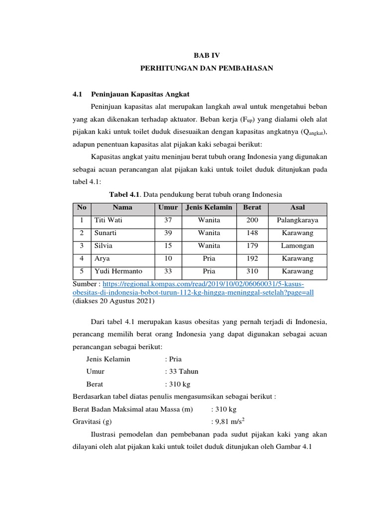 SKRIPSI BAB IV Perhitungan | PDF