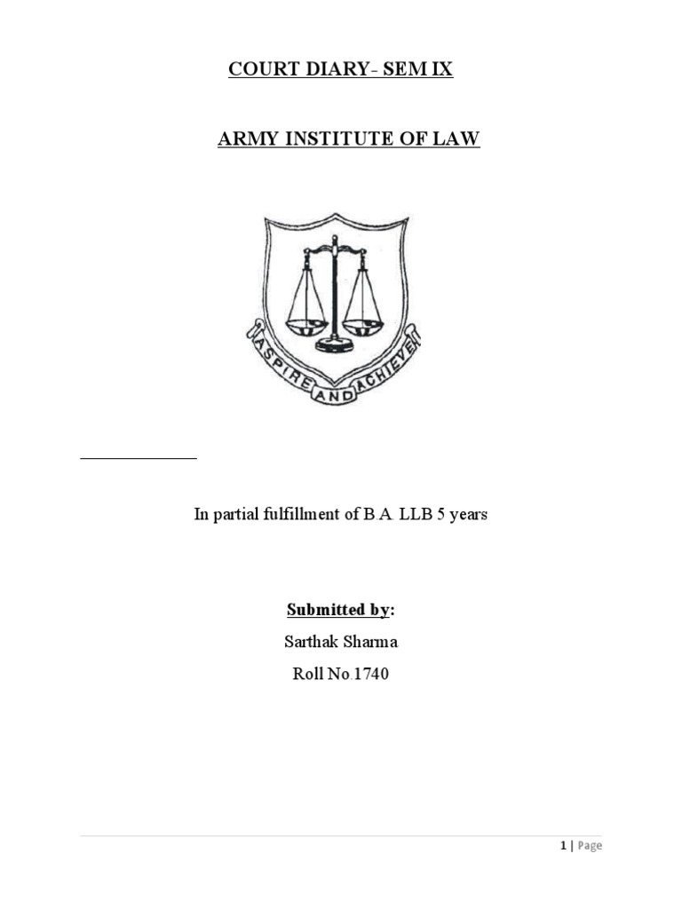 1740 Court Diary Sem IX | PDF | Crime & Violence | Crimes