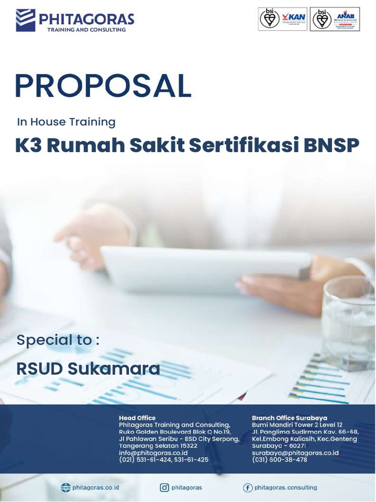 Proposal Penawaran Pelatihan K3 Rumah Sakit Sertifikasi BNSP - RSUD ...