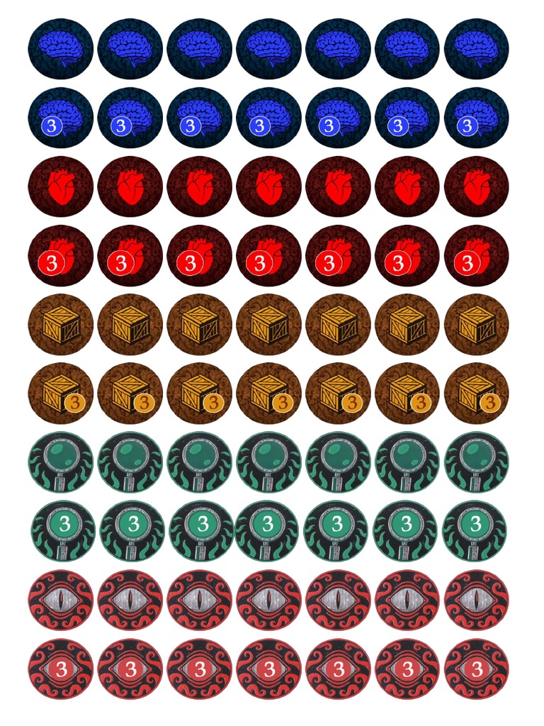 Arkham Horror LCG. Tokens Nuevos 25 | PDF