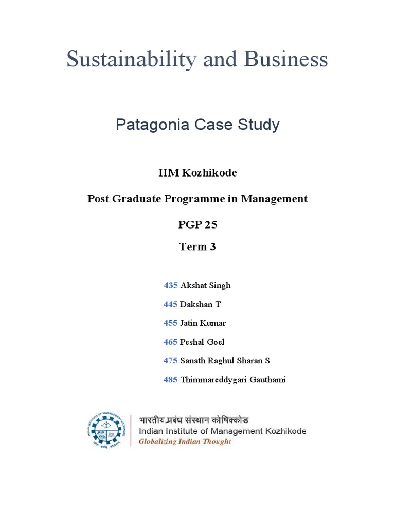 Sustainability and Business: Patagonia Case Study | PDF
