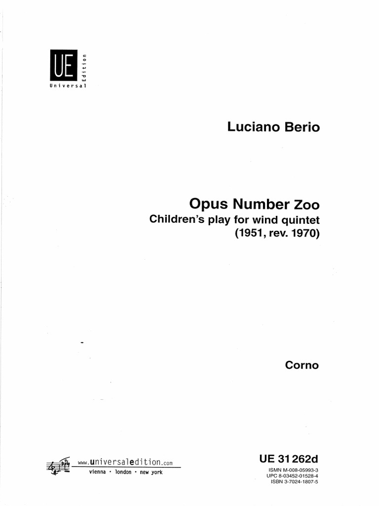 Opus Number Zoo (Trompa) | PDF