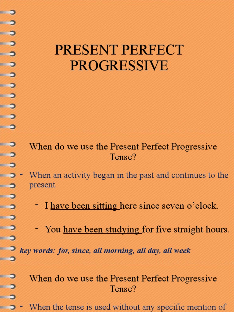 Present Perfect vs Past Perfect Progressive | PDF | Grammatical Tense ...