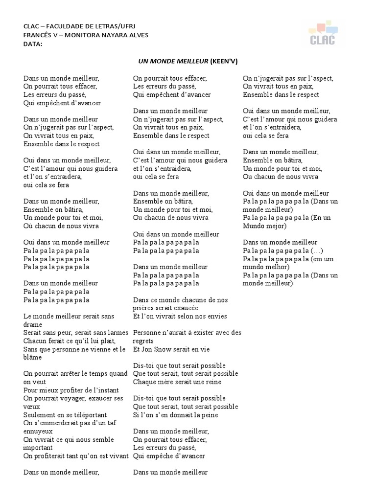 Un Monde Meilleur Keen V | PDF