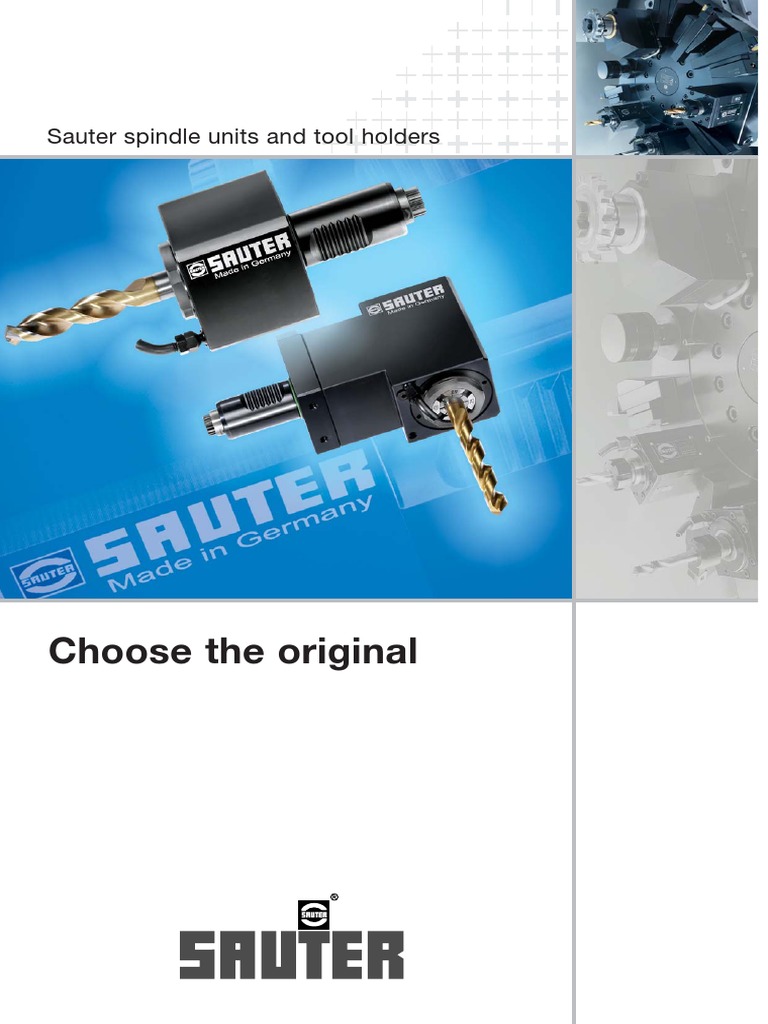 Sauter spindle units and tool holders optimized for Sauter turrets ...