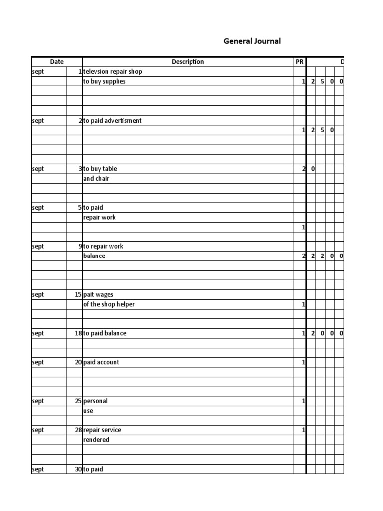 (Template) General Journal Template | PDF | Finance & Money Management