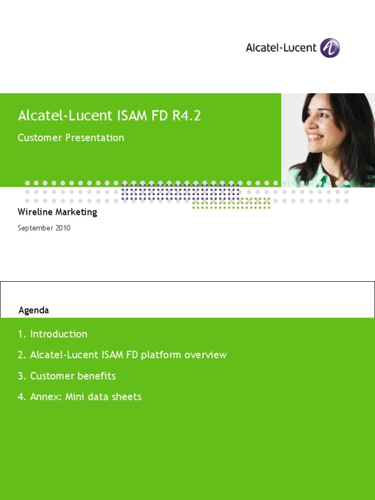 Alcatel-Lucent ISAM FD R4.2: Customer Presentation | PDF | Fiber To The ...