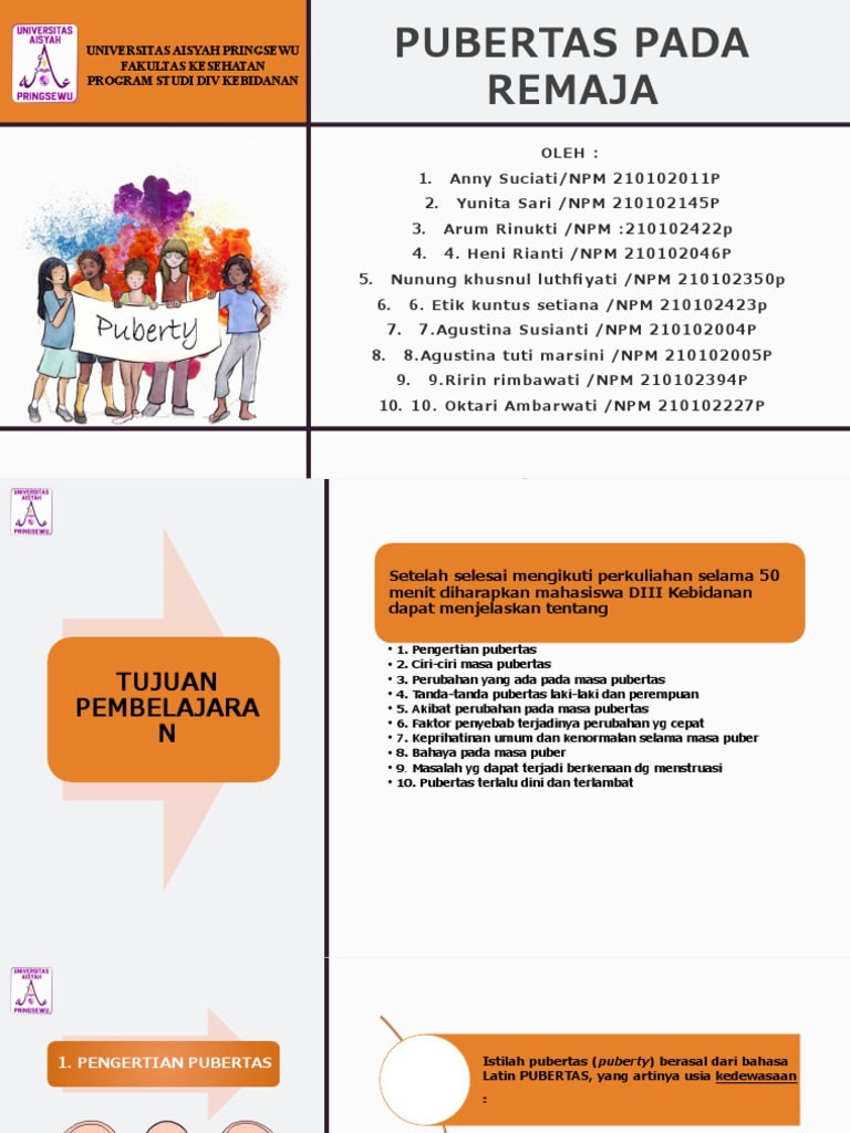 Pemahaman Pubertas pada Remaja | PDF | Pengembangan Diri | Kesehatan ...