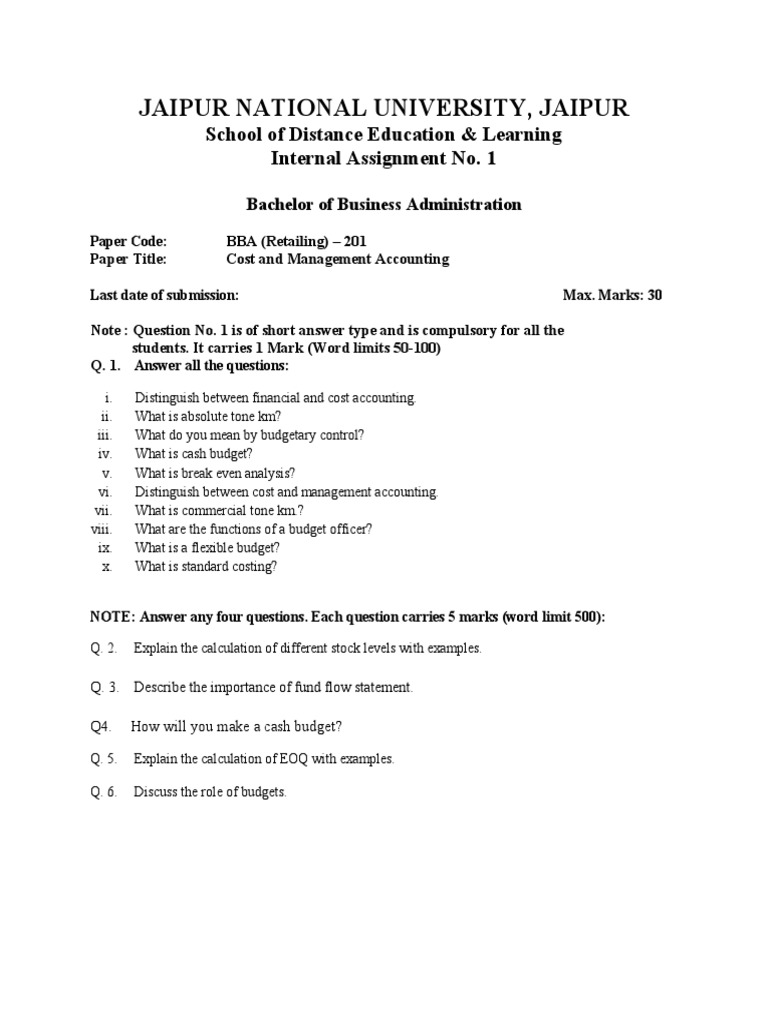 Bba Ii Year Assignment Question Papers | PDF | Marketing | Human ...