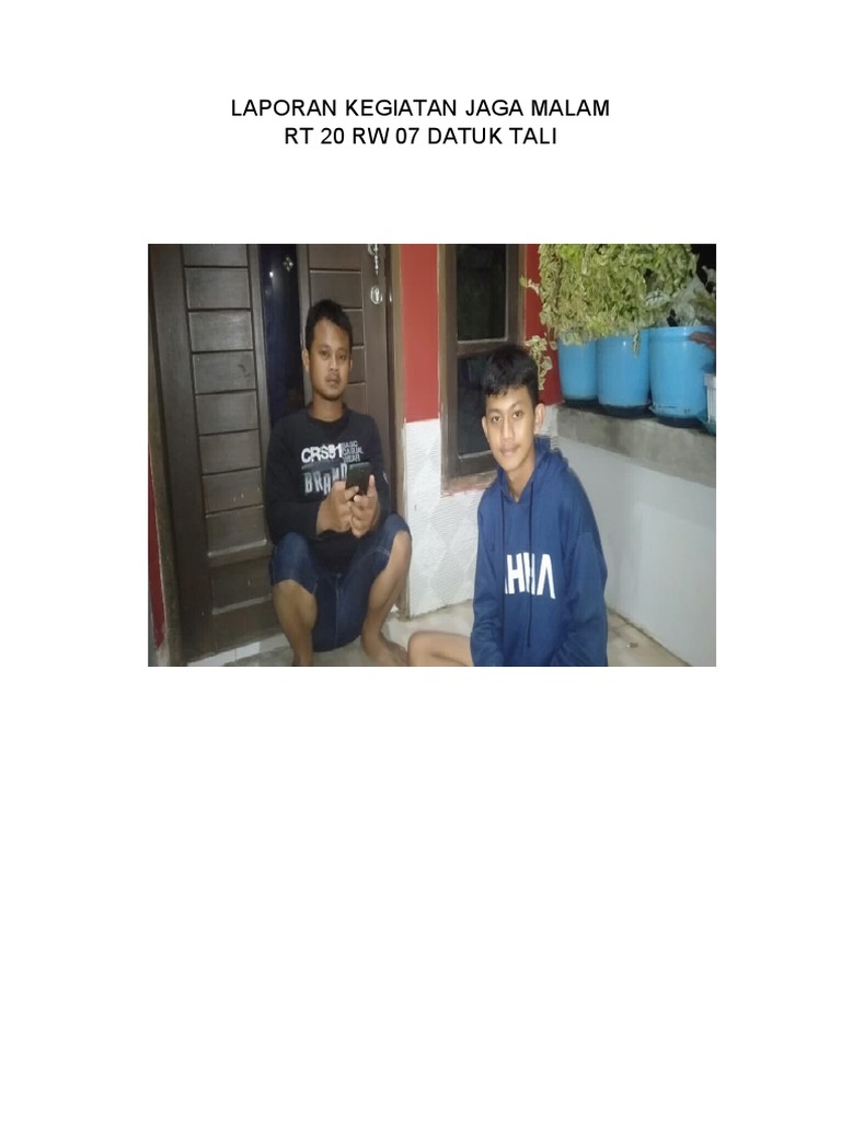 Laporan Kegiatan Jaga Malam | PDF