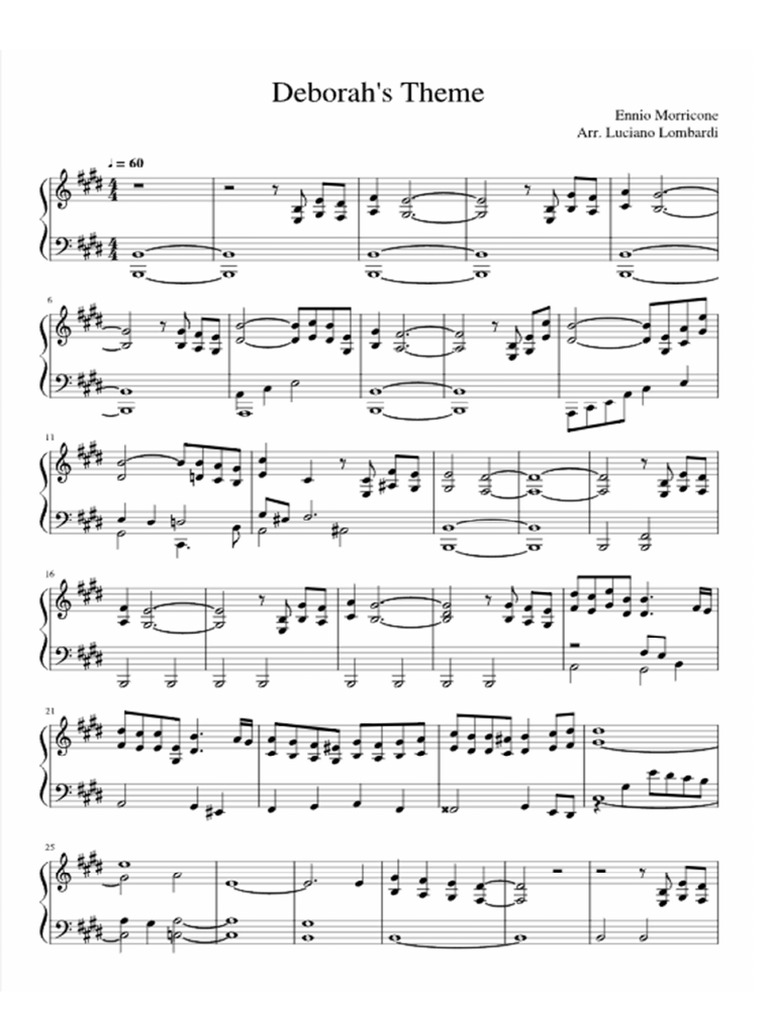 Deborah's Theme Morricone | PDF