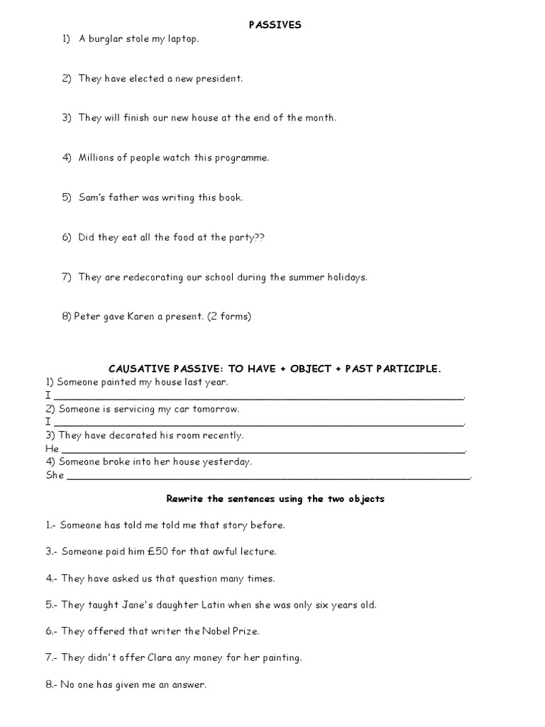 1 Bach Passive Causative | PDF | Lynx | Syntax