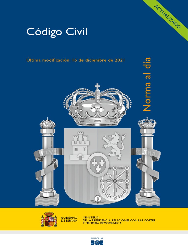 Código Civl Español. 2021 | PDF | Adopción | Voluntad y testamento