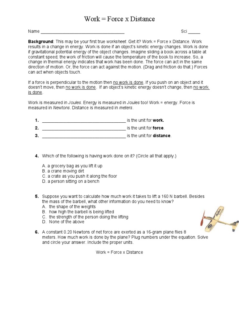 Work Force X Distance | PDF | Force | Nature