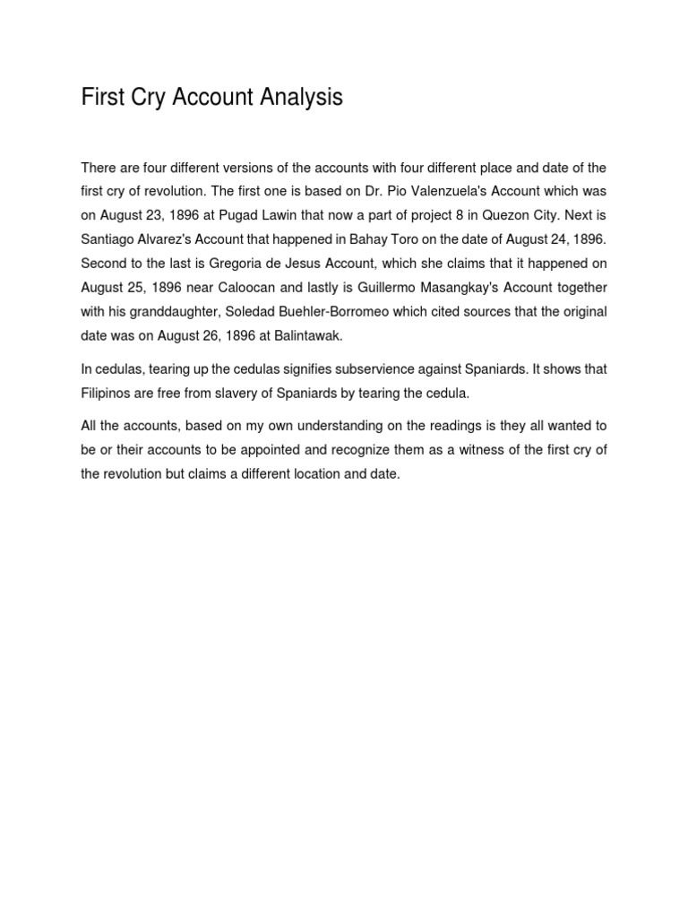 First Cry Account Analysis | PDF