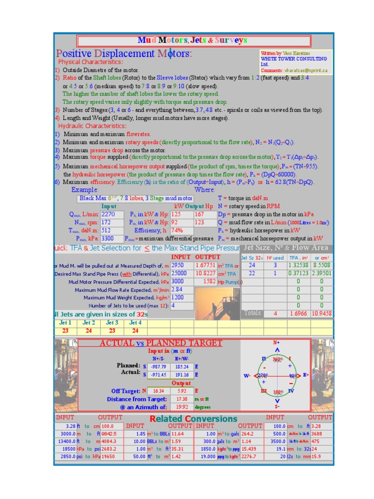 14 - Mud Motors, Jets & Surveys | PDF | Electric Motor | Horsepower