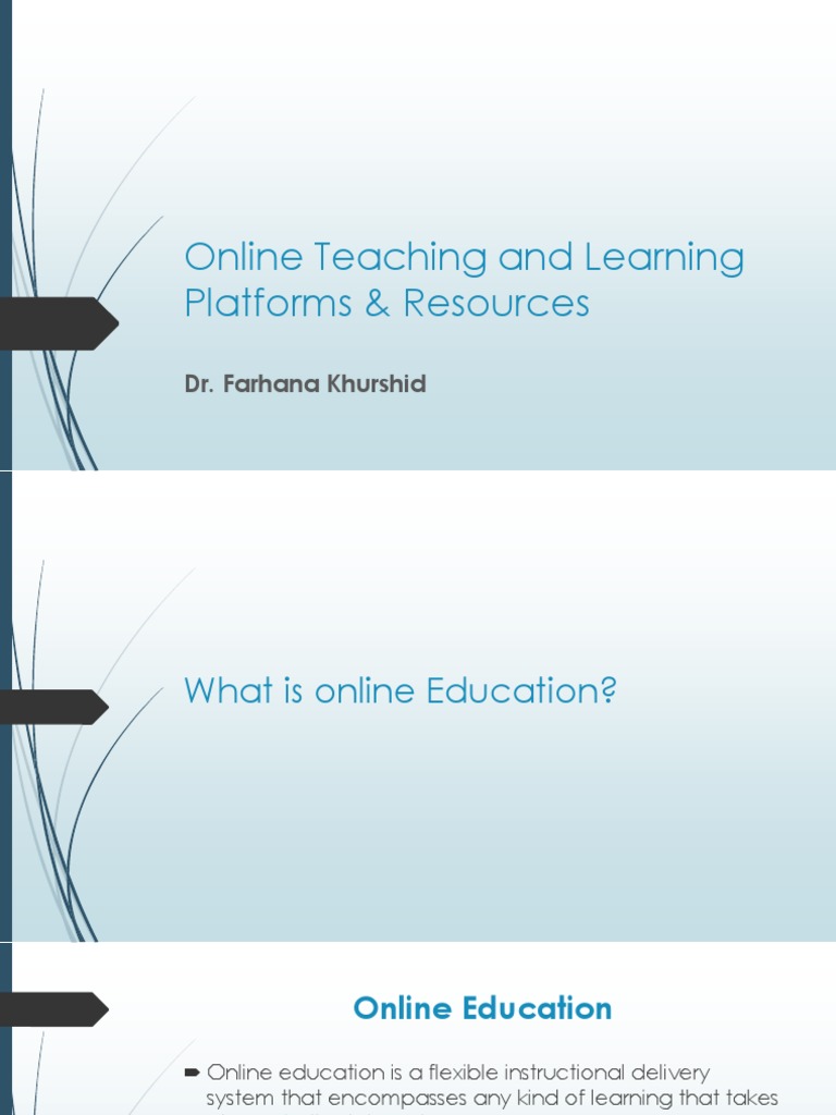Online Teaching and Learning Platforms & Resources 3 (Autosaved) | PDF ...