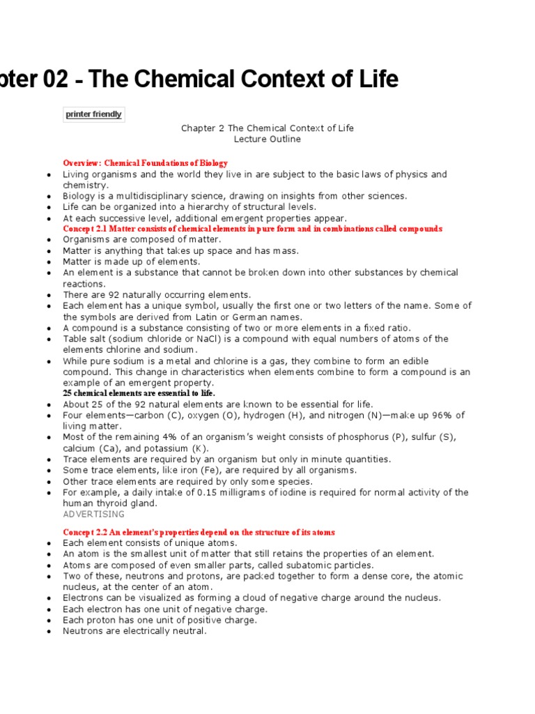 The Chemical Context Of Life Pdf Ion Chemical Polarity