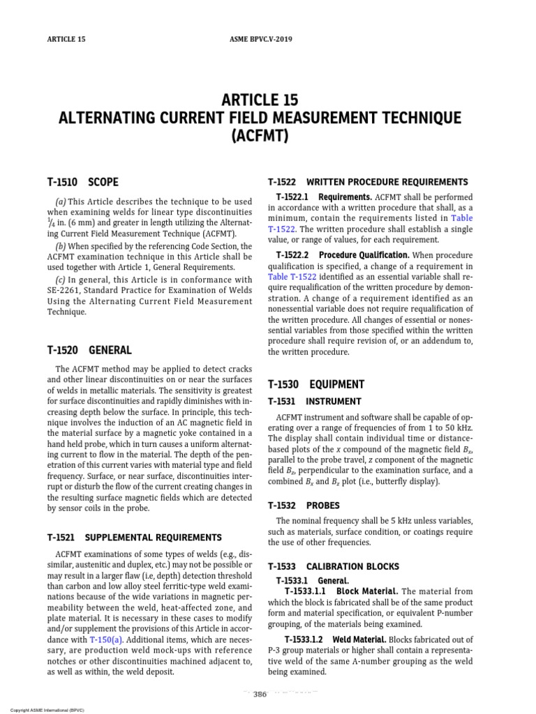 Article 15 Alternating Current Field Measurement Technique (Acfmt ...