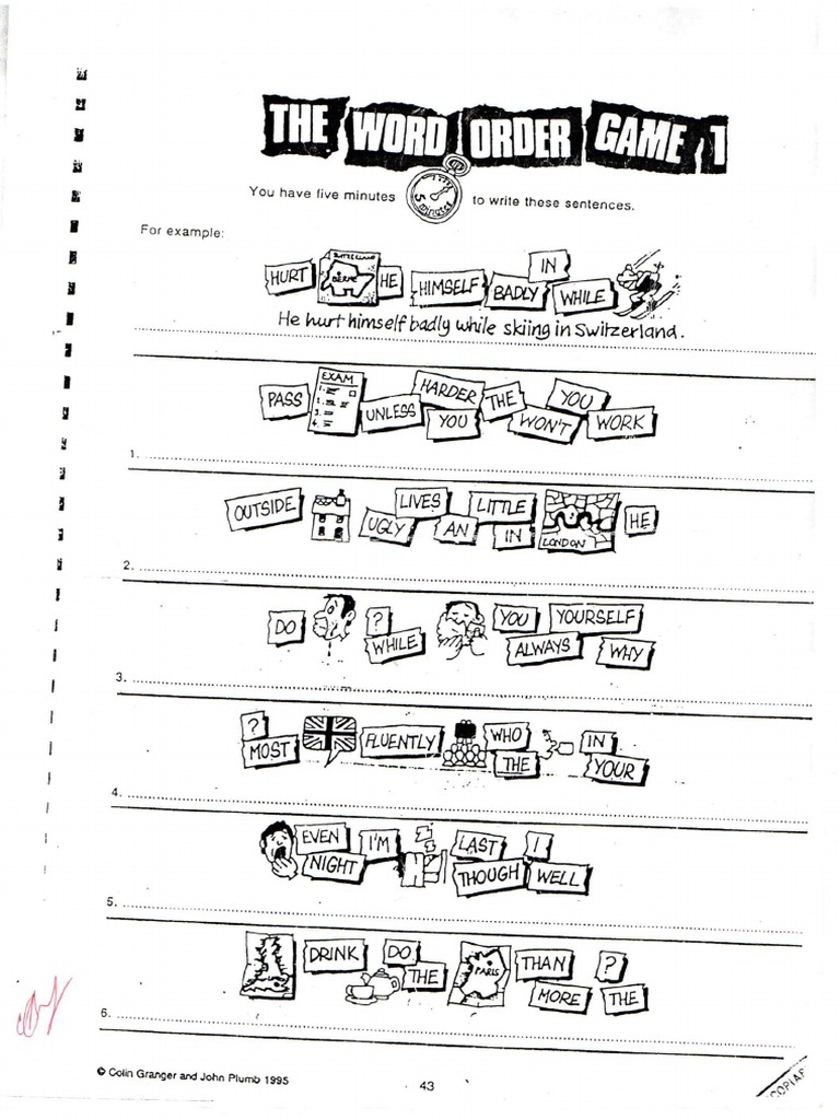 The Word Order Game | PDF