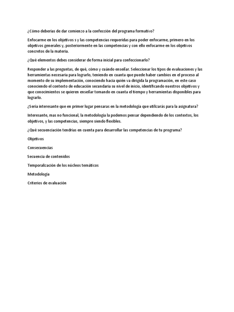 Elaboración de Programas de Enseñanza | PDF