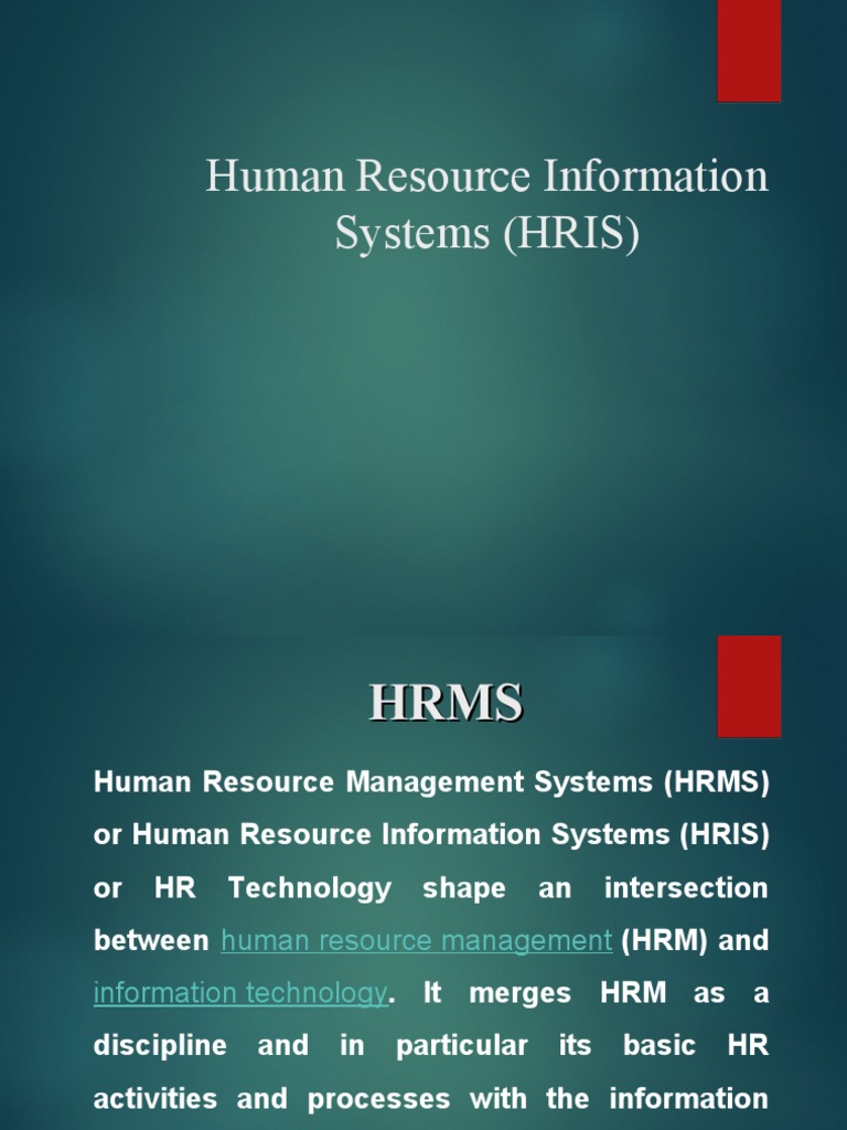 Human Resource Information Systems (HRIS) | PDF | Human Resource ...