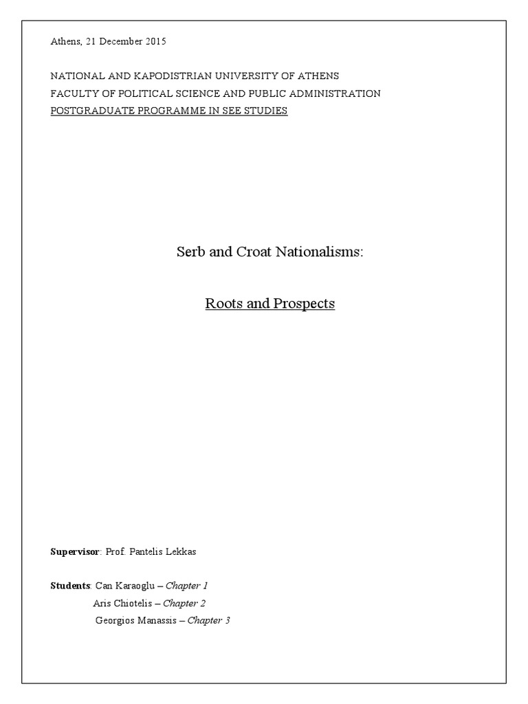 Serb and Croat Nationalism Overview | PDF | Slobodan Milošević ...