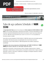 Tabela de Tubos Schedule - Aço Carbono | PDF