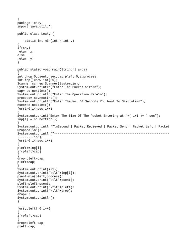 6 Leaky Bucket | PDF