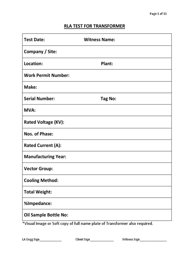 RLA Test Format | Download Free PDF | Transformer | Electrical Engineering