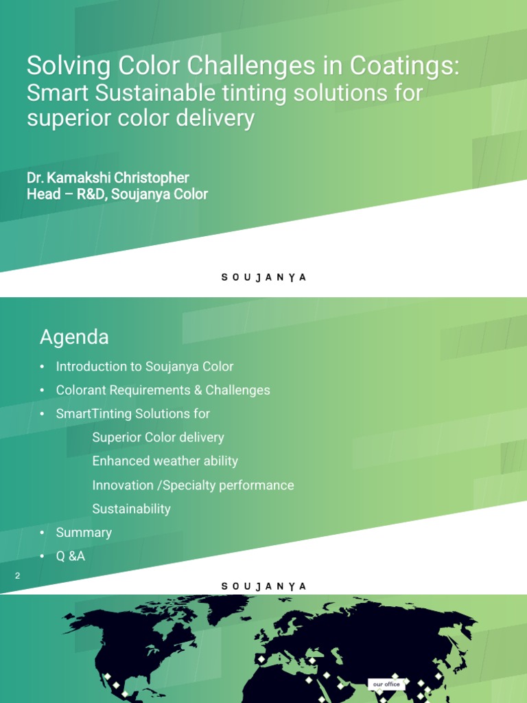 Sustainable Color Solutions by Soujanya | PDF | Paint | Color