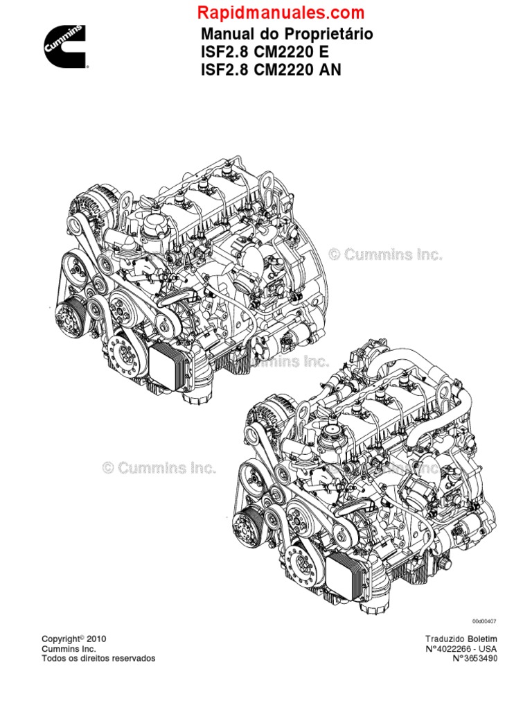 Cummins ISF 2.8 Manual Operación de Servicio | PDF | Motores ...