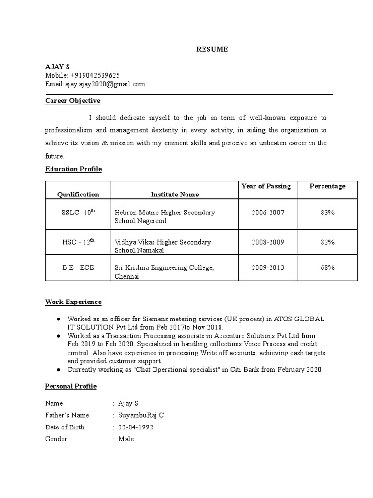 Ajay RESUME | PDF